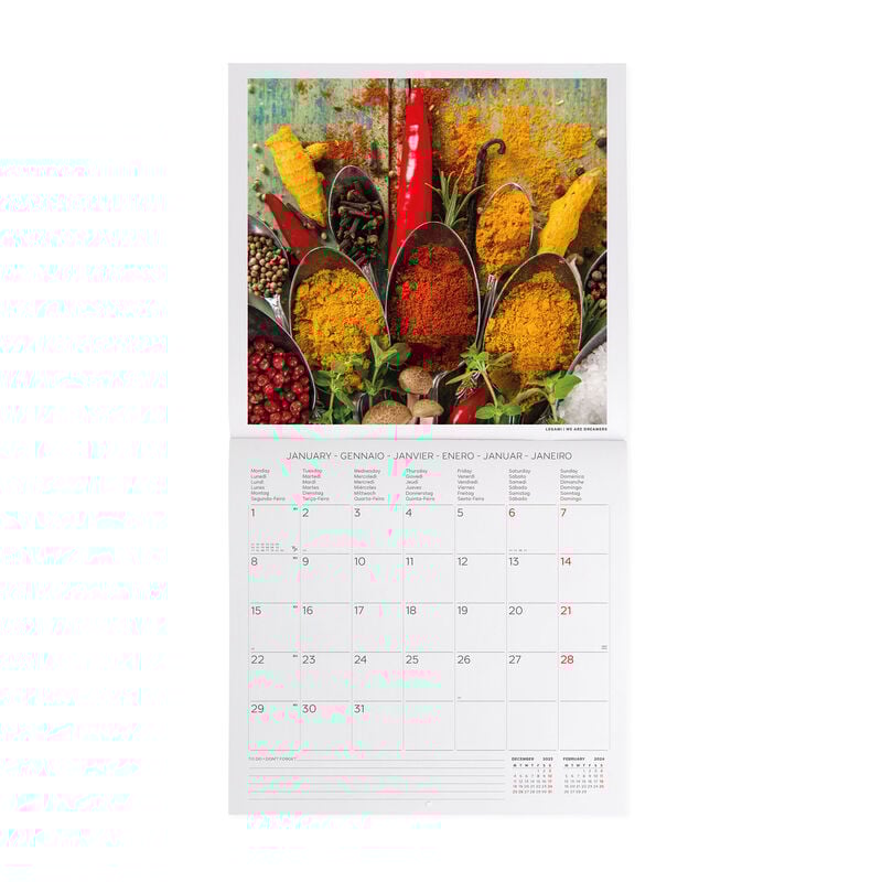 Calendar de perete 2024 - Herbs and Spices, 30x29 cm - Legami