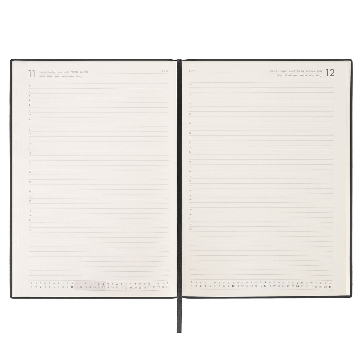 Agenda 2024 - 13 Month Daily Diary - Maxi - Black - Legami
