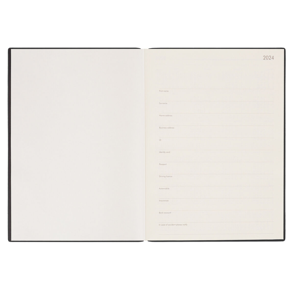 Agenda 2024 - 13 Month Daily Diary - Maxi - Black - Legami