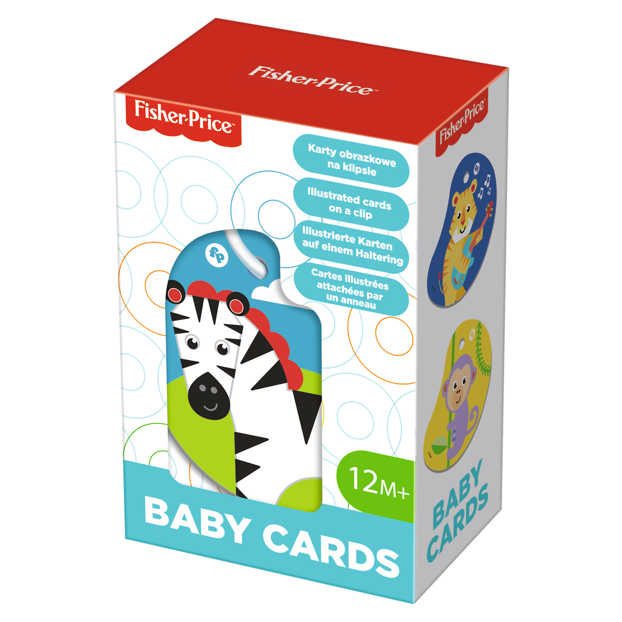 Set 7 cartonase - Imagini educative cu animale - Fisher-Price