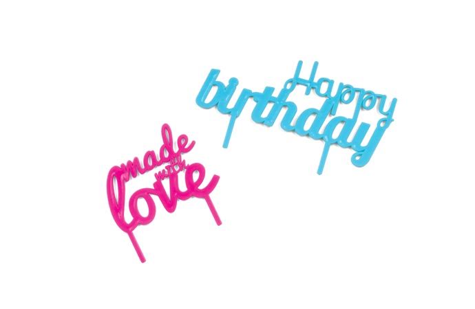 Set 2 decoratiuni pentru tort - Cake banner - DOIY