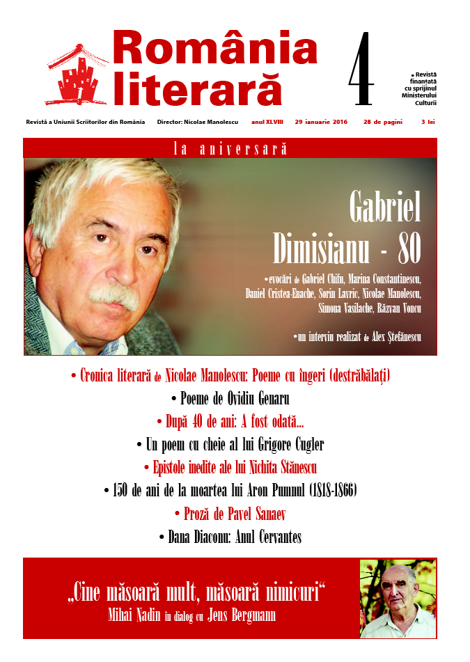 Revista Romania Literara Nr. 4 / 2016