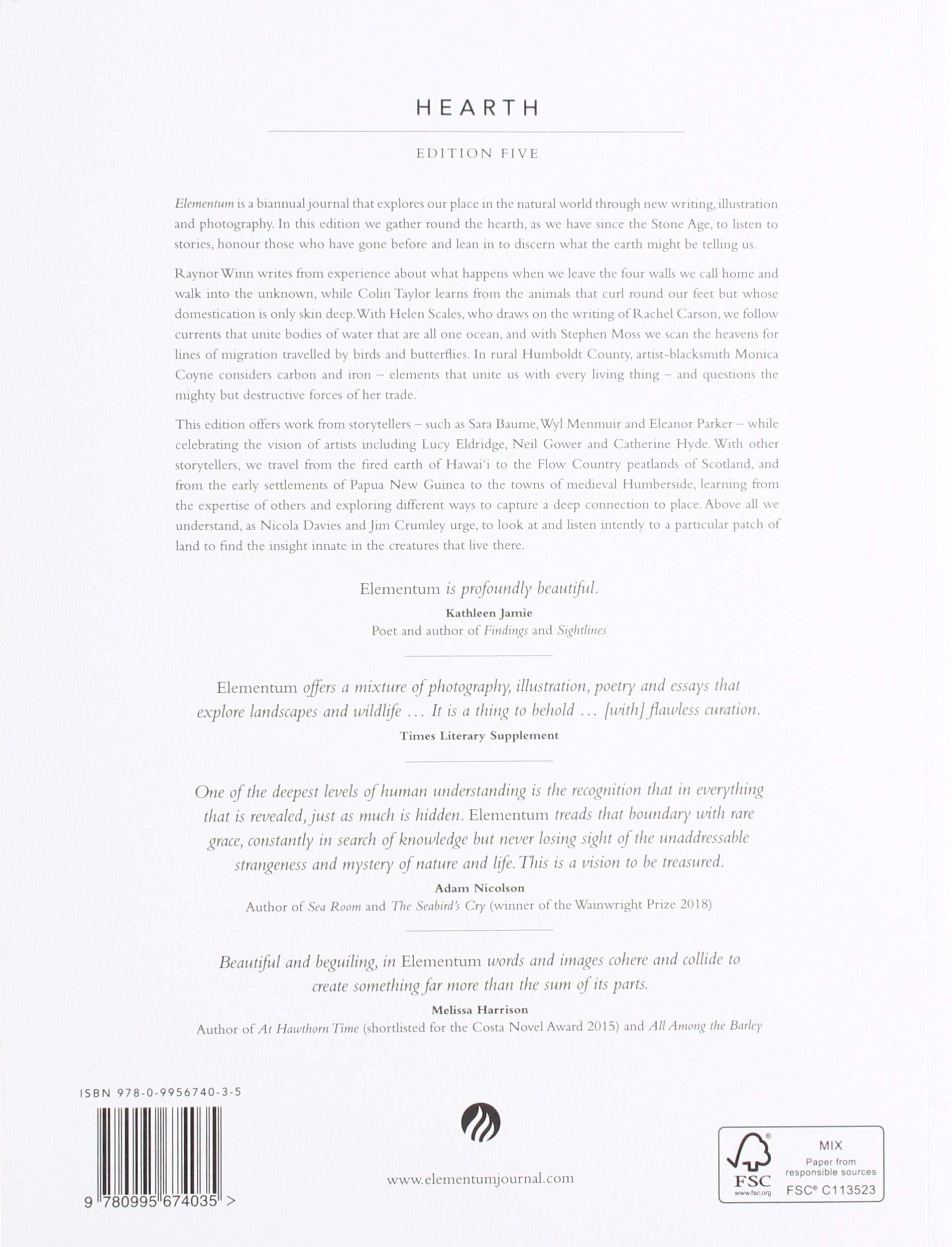 Elementum Journal - Jim Crumley, Helen Scales, Raynor Winn, Colin ...