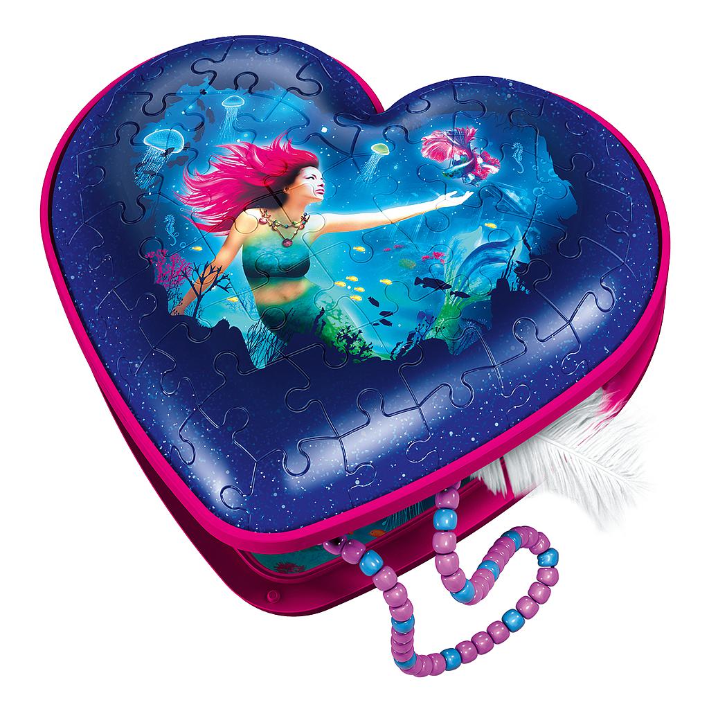 Puzzle 3D 54 piese - Cutie inima sirena - Ravensburger