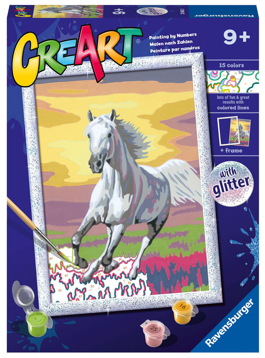 Set pictura pe numere - Creart - Cal la apus - Ravensburger