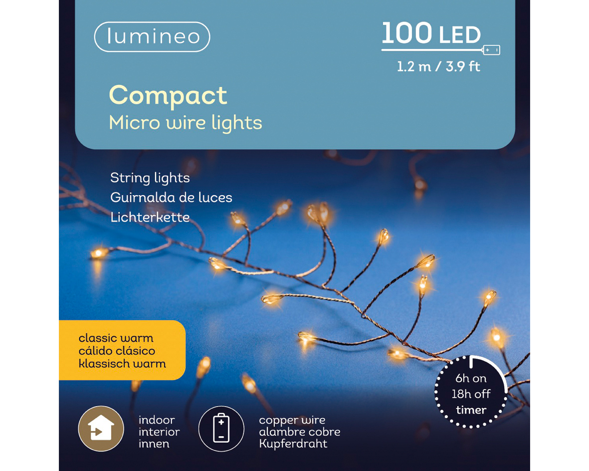 Luminite decorative - 100 Micro LED Compact Lights Warm - Lumineo
