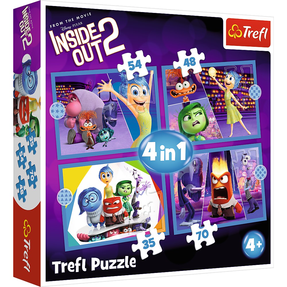 Puzzle 4-in-1 - Disney Inside Out 2: O lume plina de emotii - Trefl