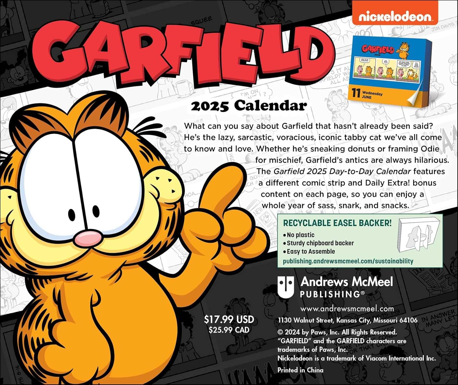 Calendar 2025 - Garfield - Andrews McMeel Publishing