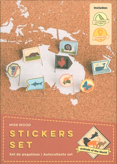 Set stickers - Animals of the World - Miss Wood