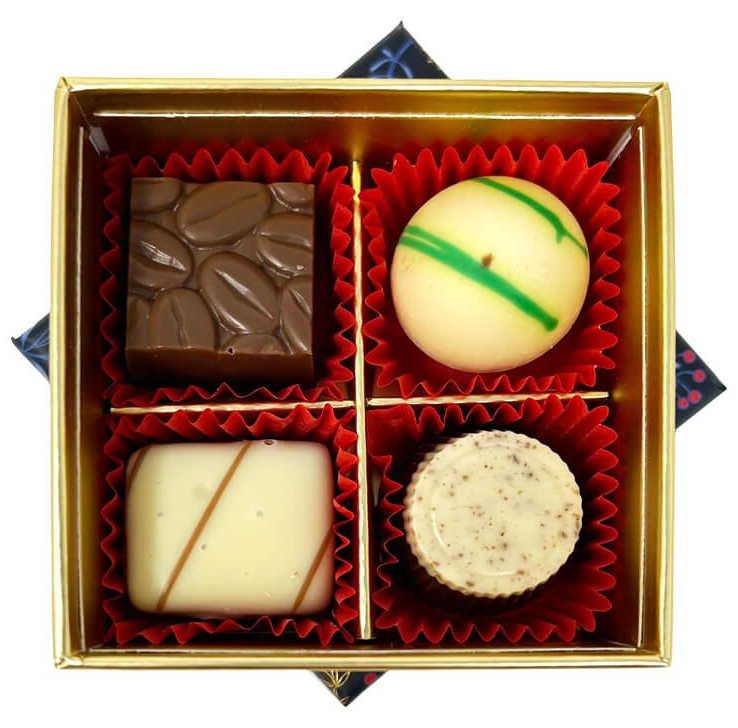 Praline - Blue Hour Collection - 4 praline - Valentino