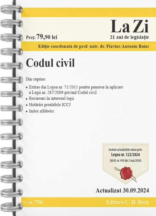 Codul civil - Actualizat la 30.09.2024 - Flavius-Antoniu Baias