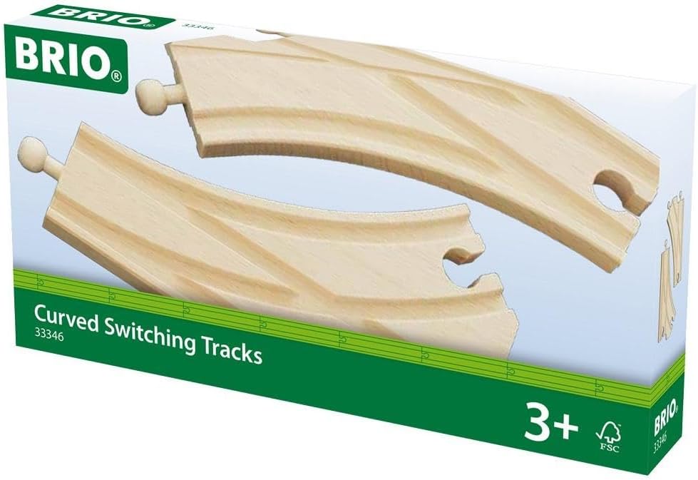 Extensie set trenulet - BRIO World - Curved Switching Tracks - Brio