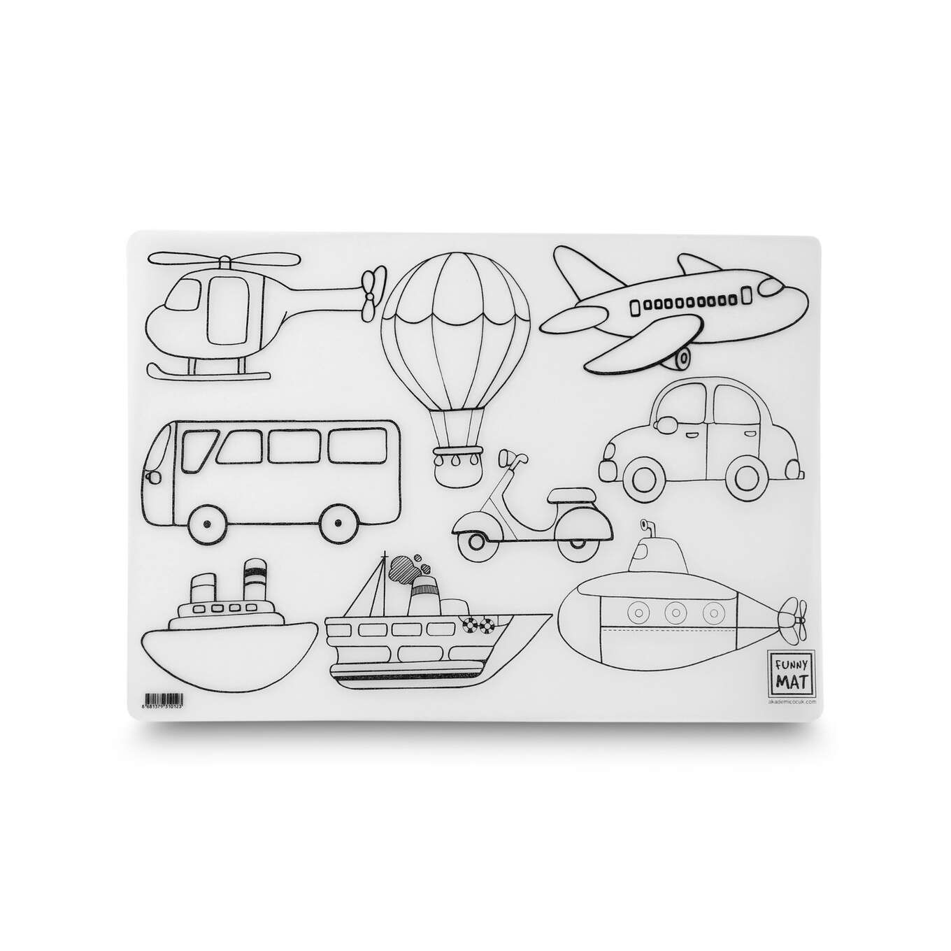 Plansa - Vehicule + Set instrumente de colorat - Funny Mat