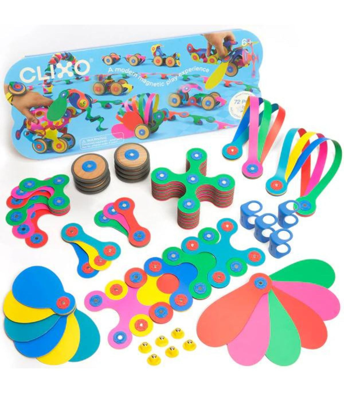 Joc de construit cu 72 piese - Modele cu rotite - Clixo