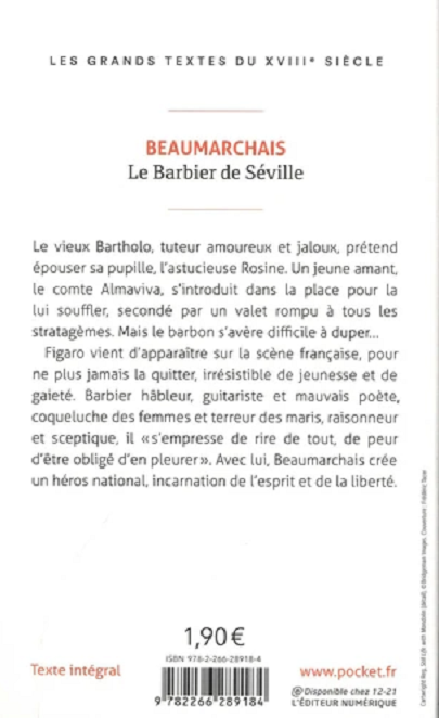 Le Barbier de Seville - Pierre-Augustin Caron de Beaumarchais