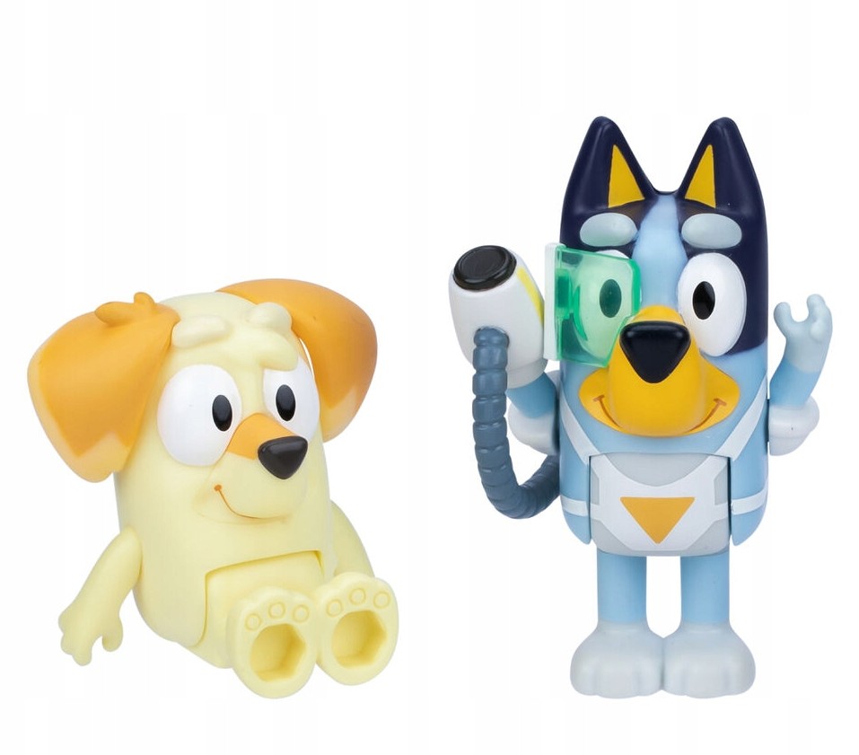 Set 2 figurine - Bluey - Surprise Blaster Suit: Bluey & Chucky - Moose Toys