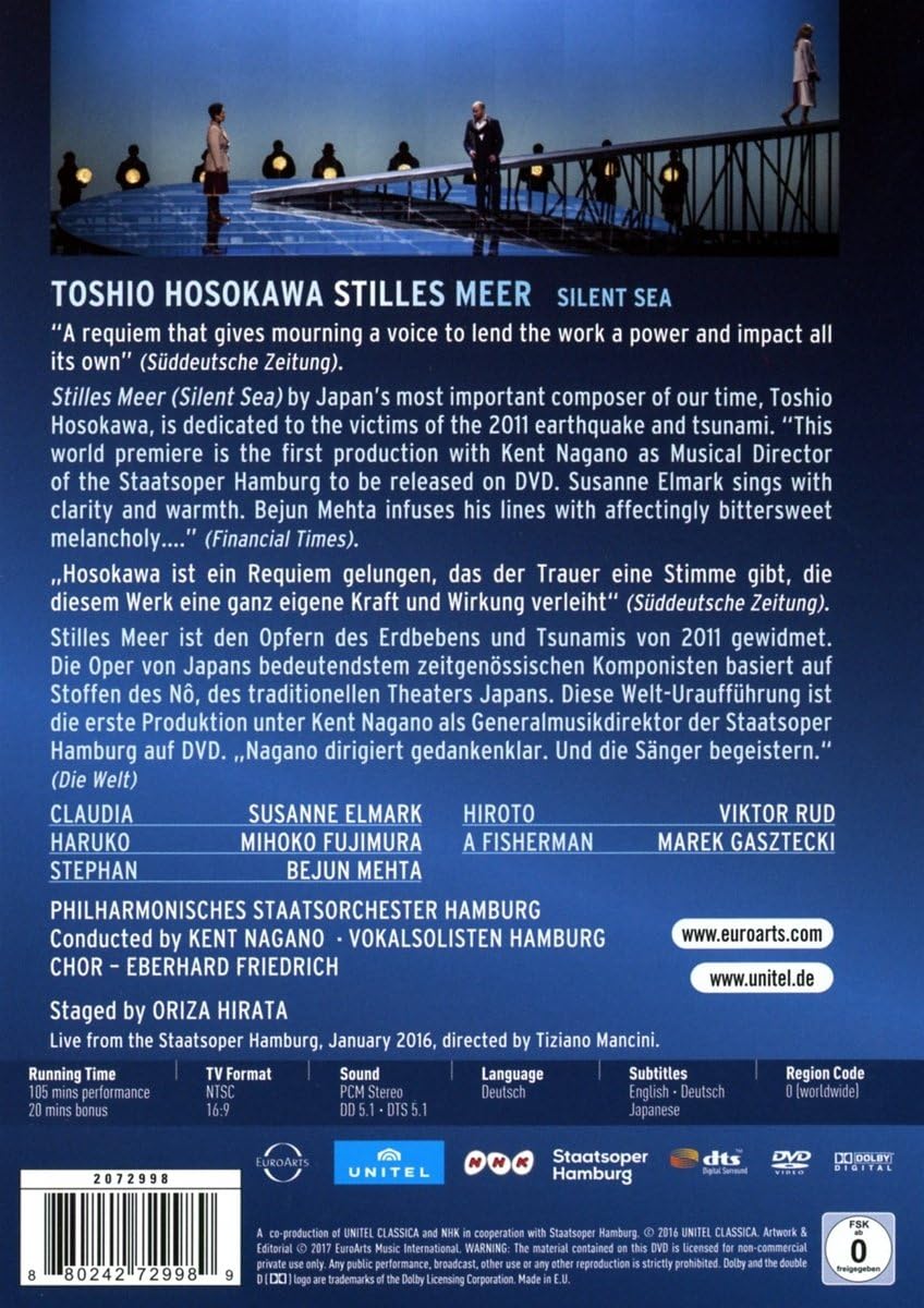 Toshio Hosokawa: Stilles Meer/Silent Sea (DVD) - Susanne Elmark, Mihoko ...