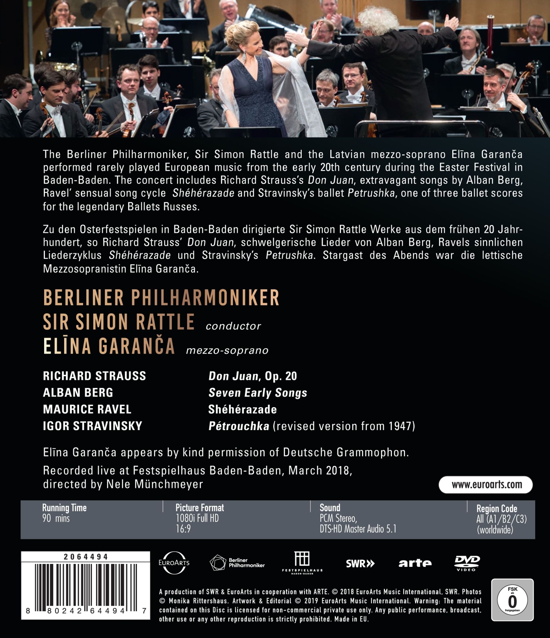 Berliner Philharmoniker, Sir Simon Rattle & Elina Garanca in Baden-Baden (Blu-ray) - Berliner ...
