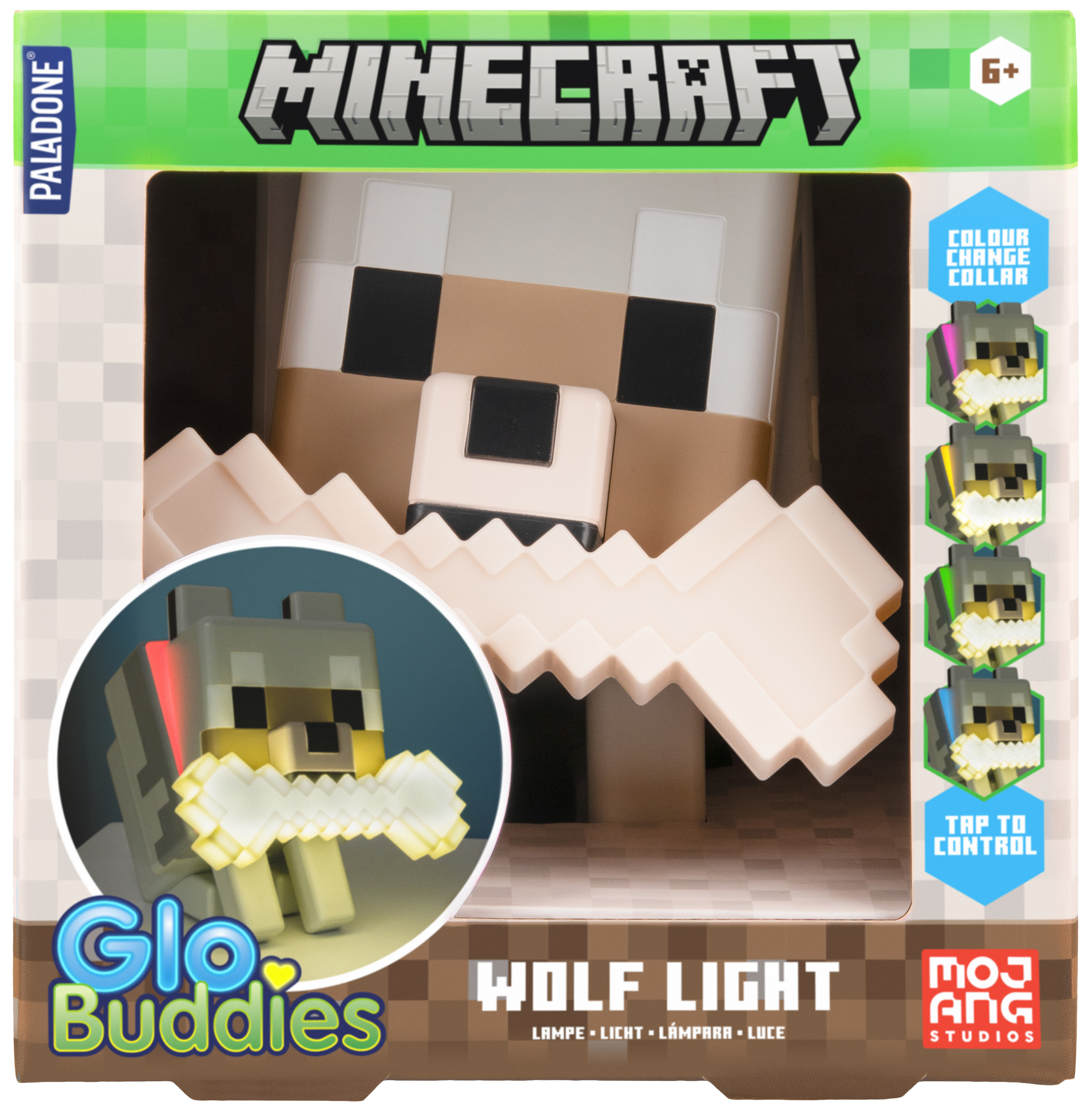 Lampa de birou - Glo Buddies - Minecraft Wolf Light - Paladone