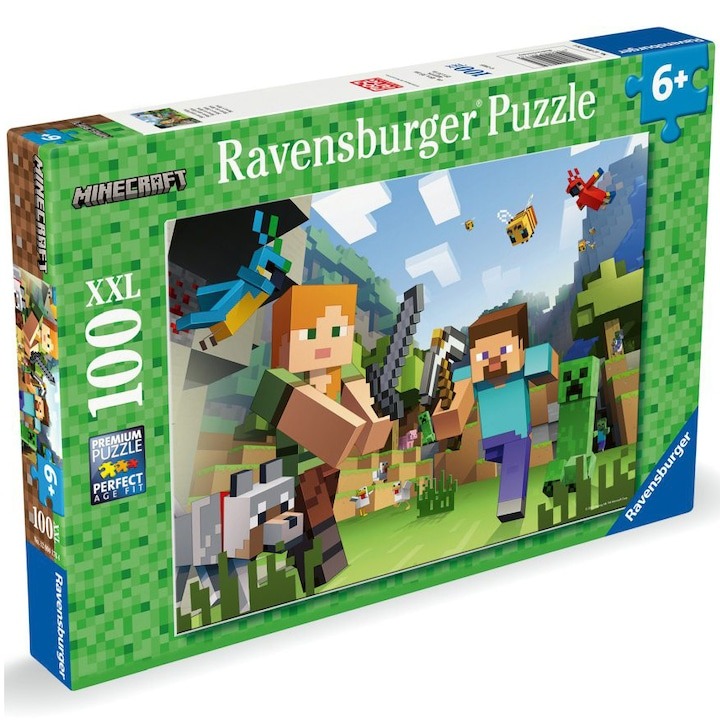 Puzzle Minecraft XXL, 100 piese - Ravensburger