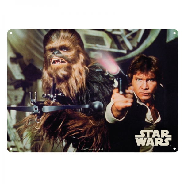 Placuta metalica - Star Wars - Han Solo and Chewbacca - Half Moon Bay