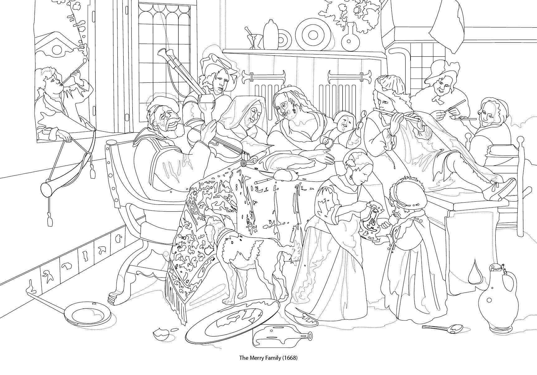 Colour Your Own Dutch Masters - Rembrandt