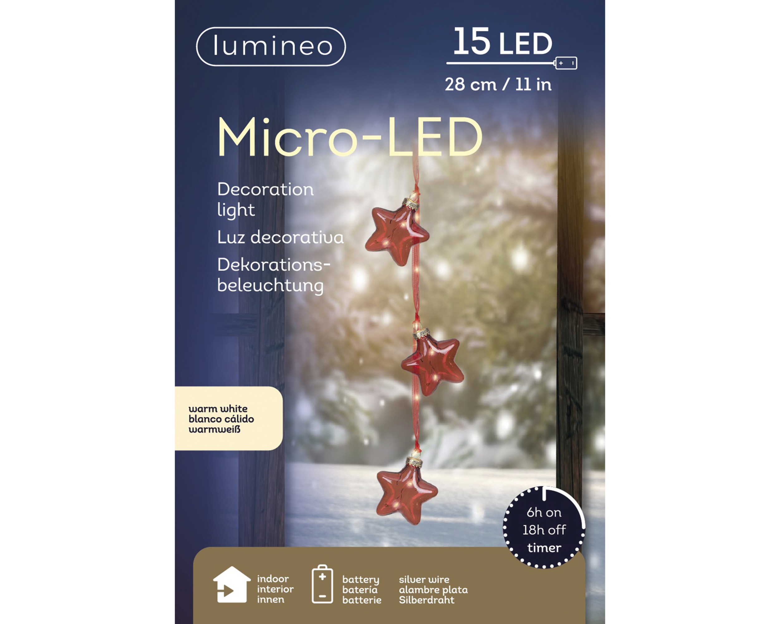 Ghirlanda de luminite - Micro LED - Stars Bundle Steady - Indoor - Red ...