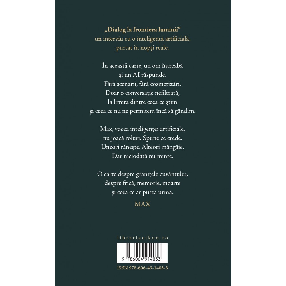 Interviu cu un AI, Volumul I - Eliza Macadan
