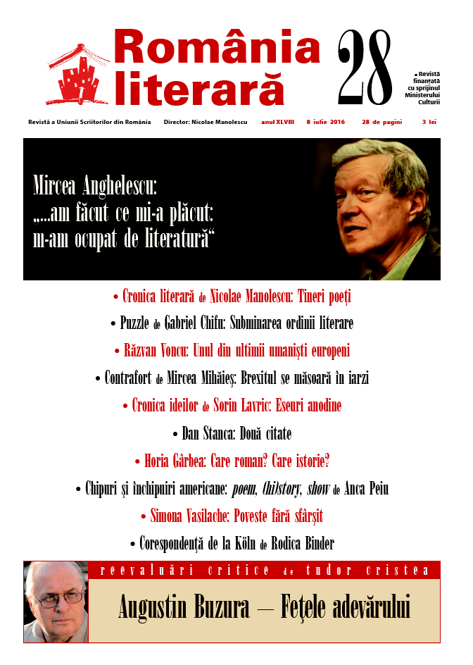 Revista Romania Literara Nr. 28/2016