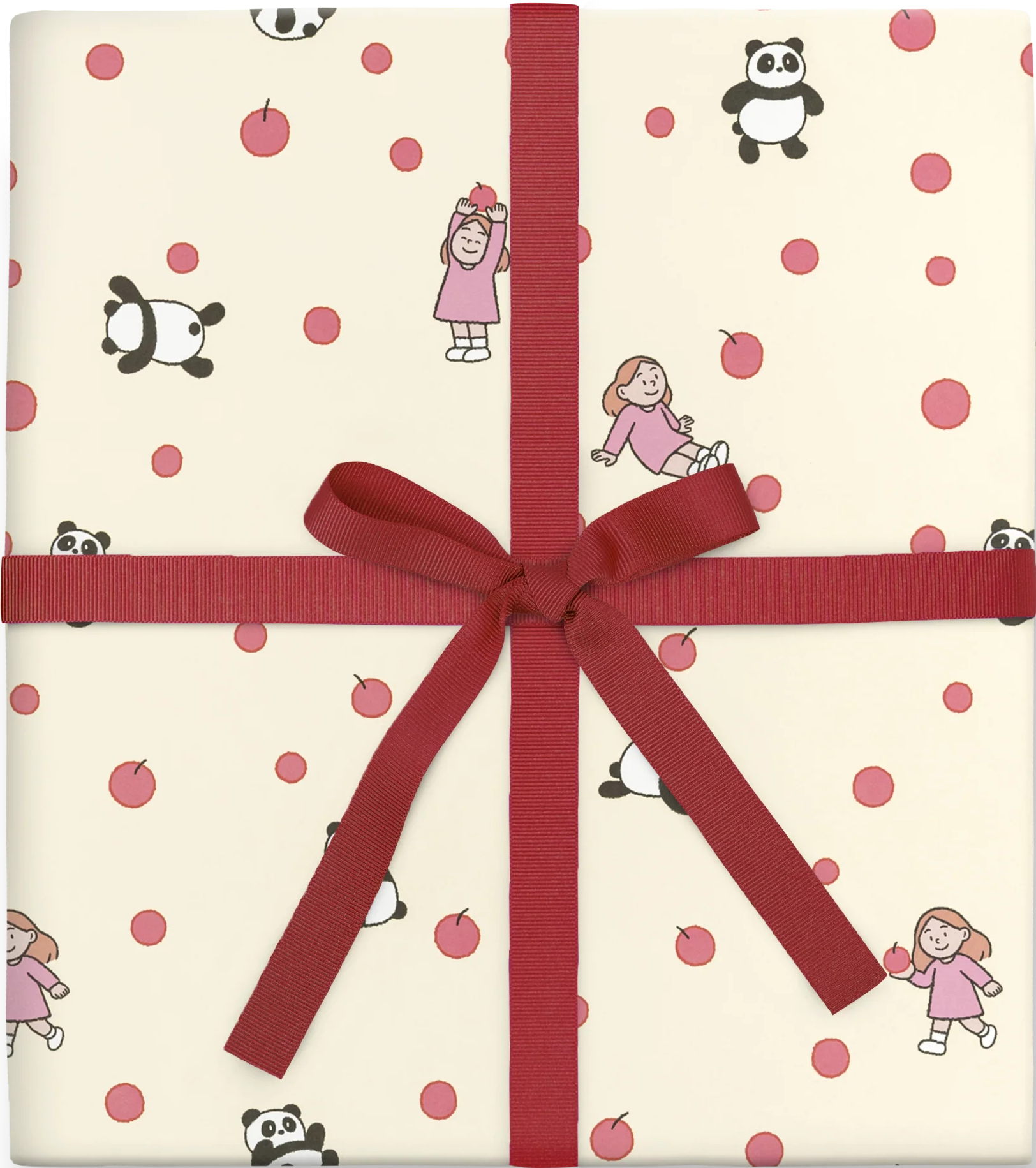 Hartie de impachetat - Sundae Kids - Panda Polka Dots - Lagom Design