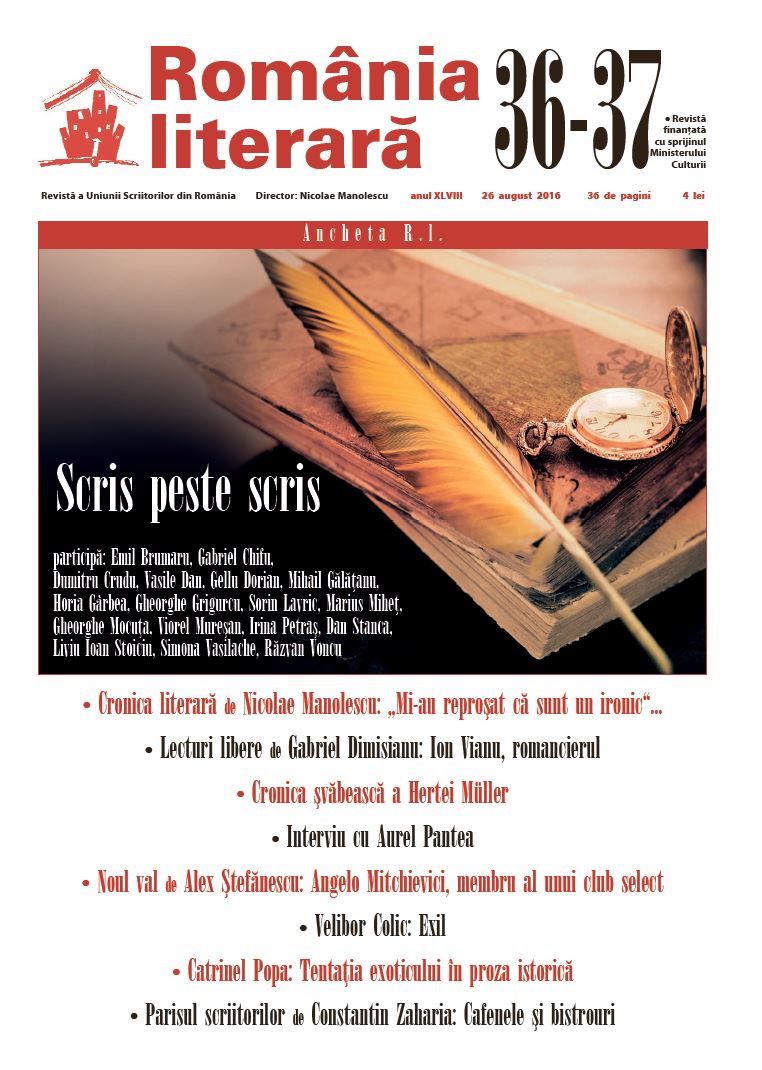 Revista Romania Literara Nr. 36-37 / 2016