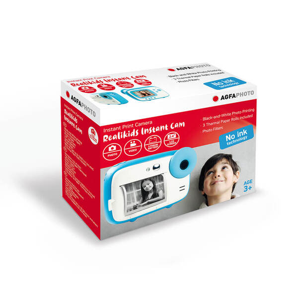 Aparat foto pentru copii - Realikids Instant Cam , Albastru - AgfaPhoto
