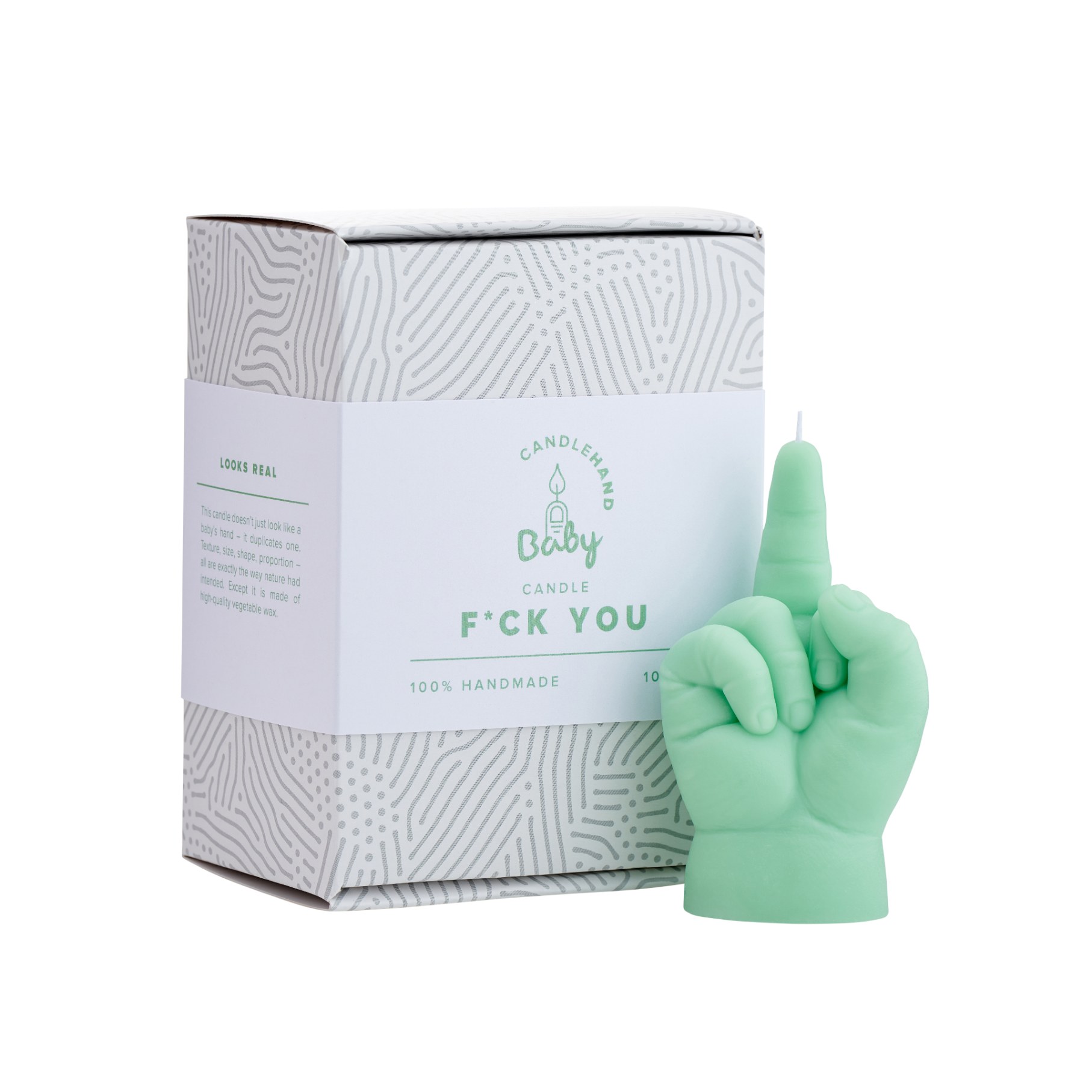 Lumanare Baby Hand Gesture F*ck You - Verde - CandleHand
