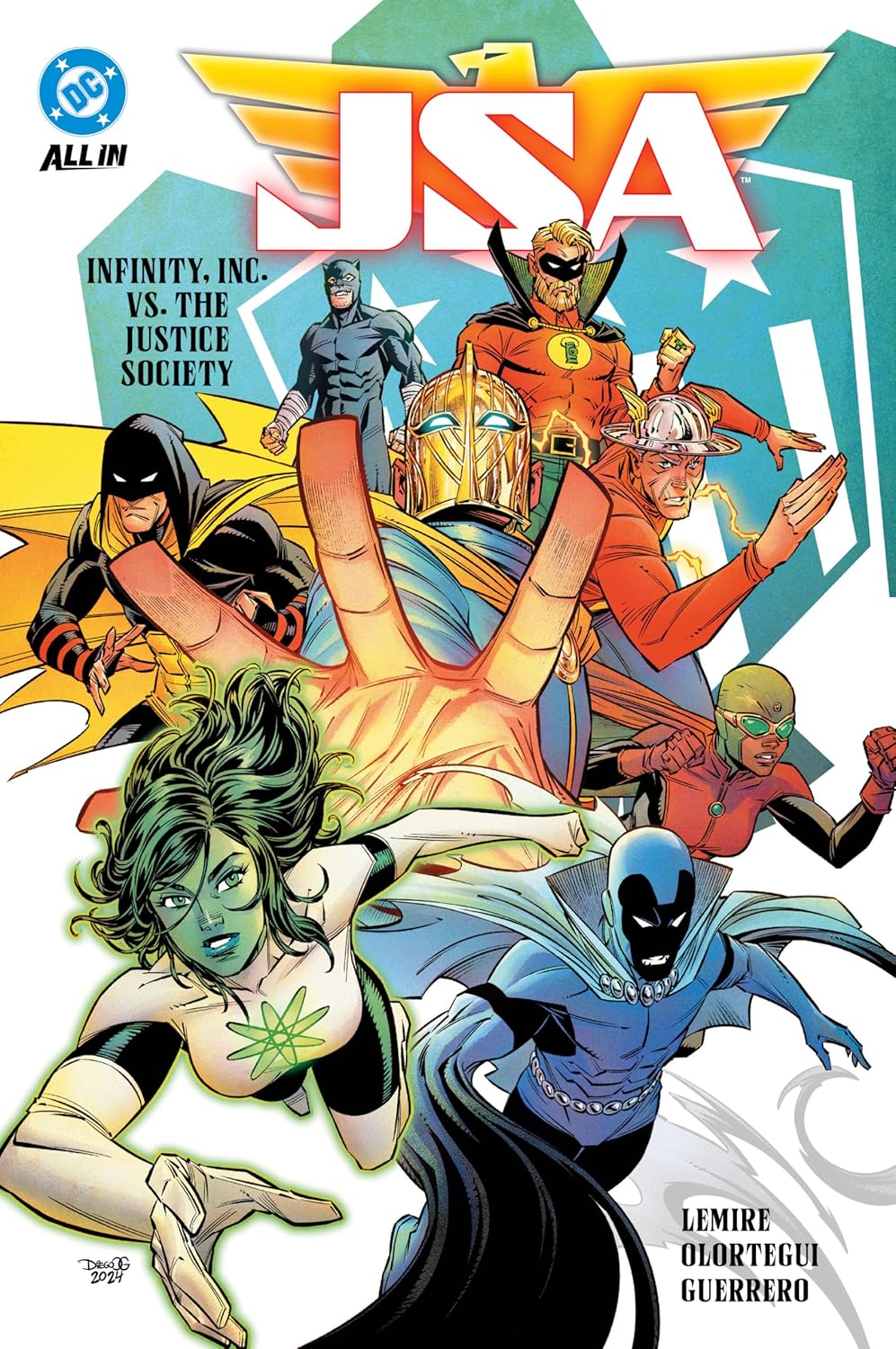 JSA: Infinity Inc. vs. the Justice Society - Jeff Lemire, Diego Olortegui