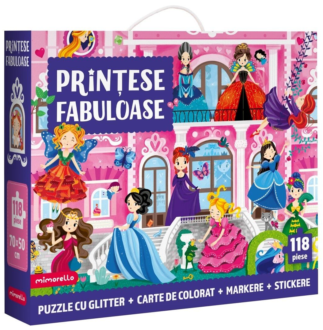 Puzzle cu glitter - Printese fabuloase - Mimorello