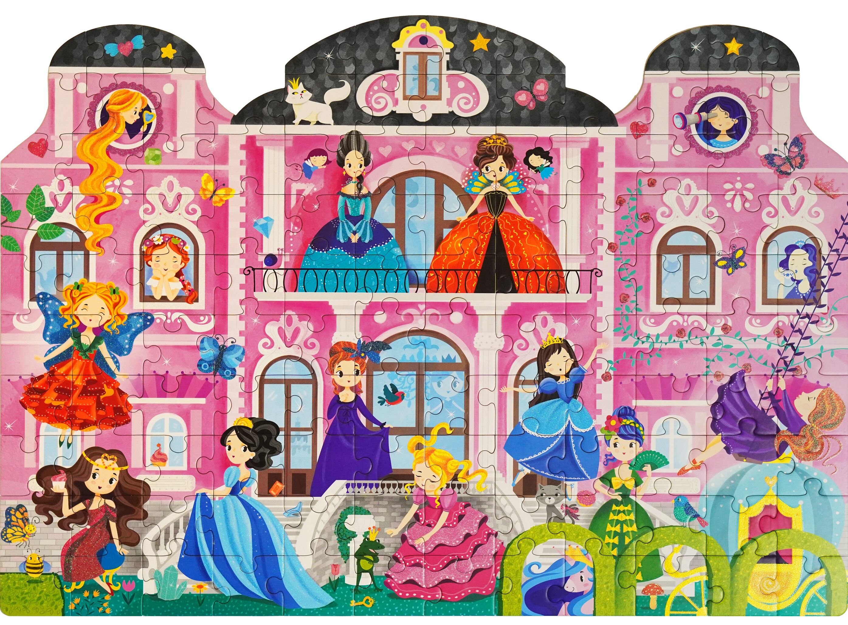 Puzzle cu glitter - Printese fabuloase - Mimorello