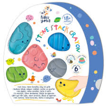 Set 6 creioane colorate - Pietricele - Haku Yoka