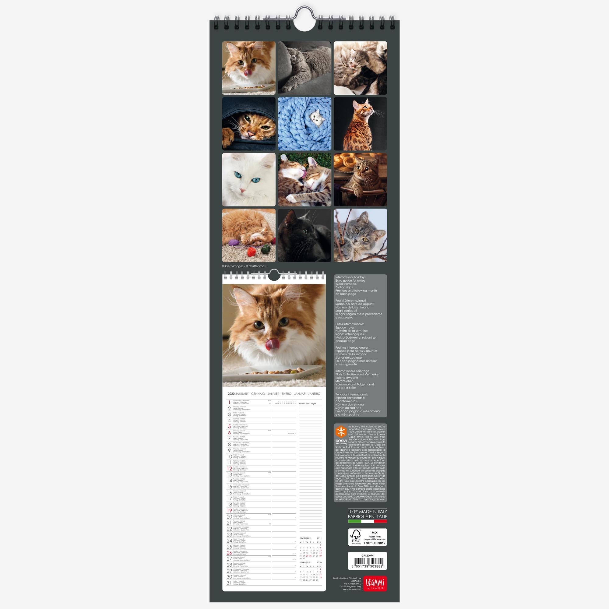 Calendar 2020 - Cats - Legami