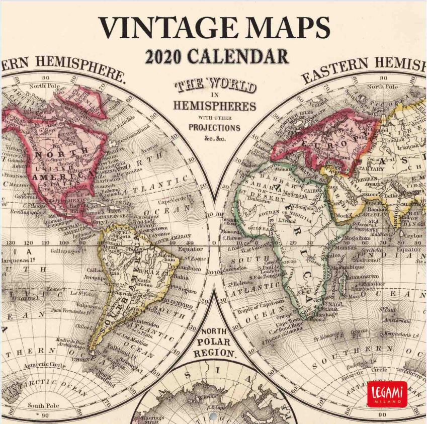 Calendar 2020 - Small - Vintage Maps - Legami