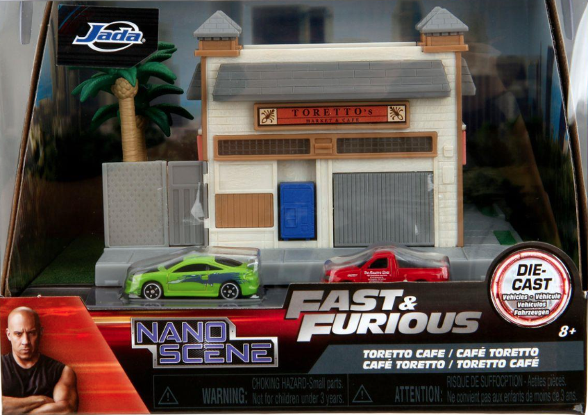 Set joaca - Fast & Furious - Cafeneaua lui Toretto cu 2 masinute - Jada ...