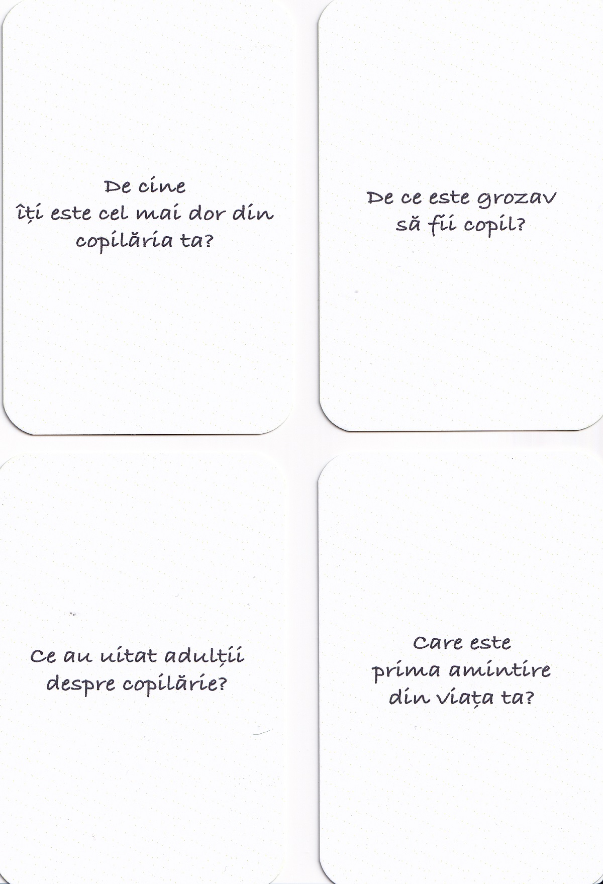 Joc de carti - 50 de intrebari despre copilarie - The Funny Brand