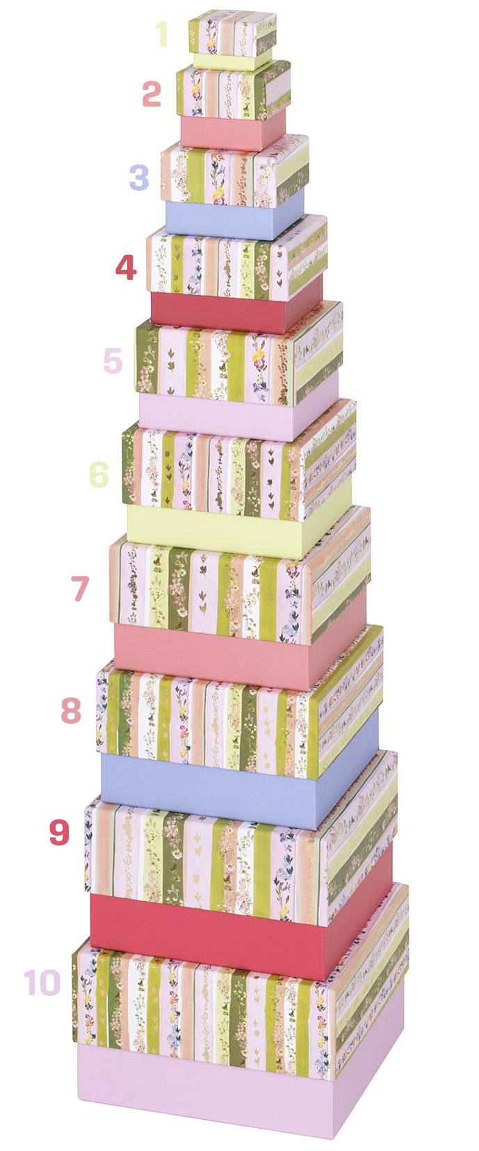 Cutie cadou - Stephanie Dyment: Linear Floral - Square Box 09 (pret pe ...