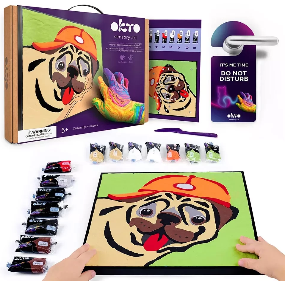 Set creativ - Sensory Art - Pug Dog - Okto Clay