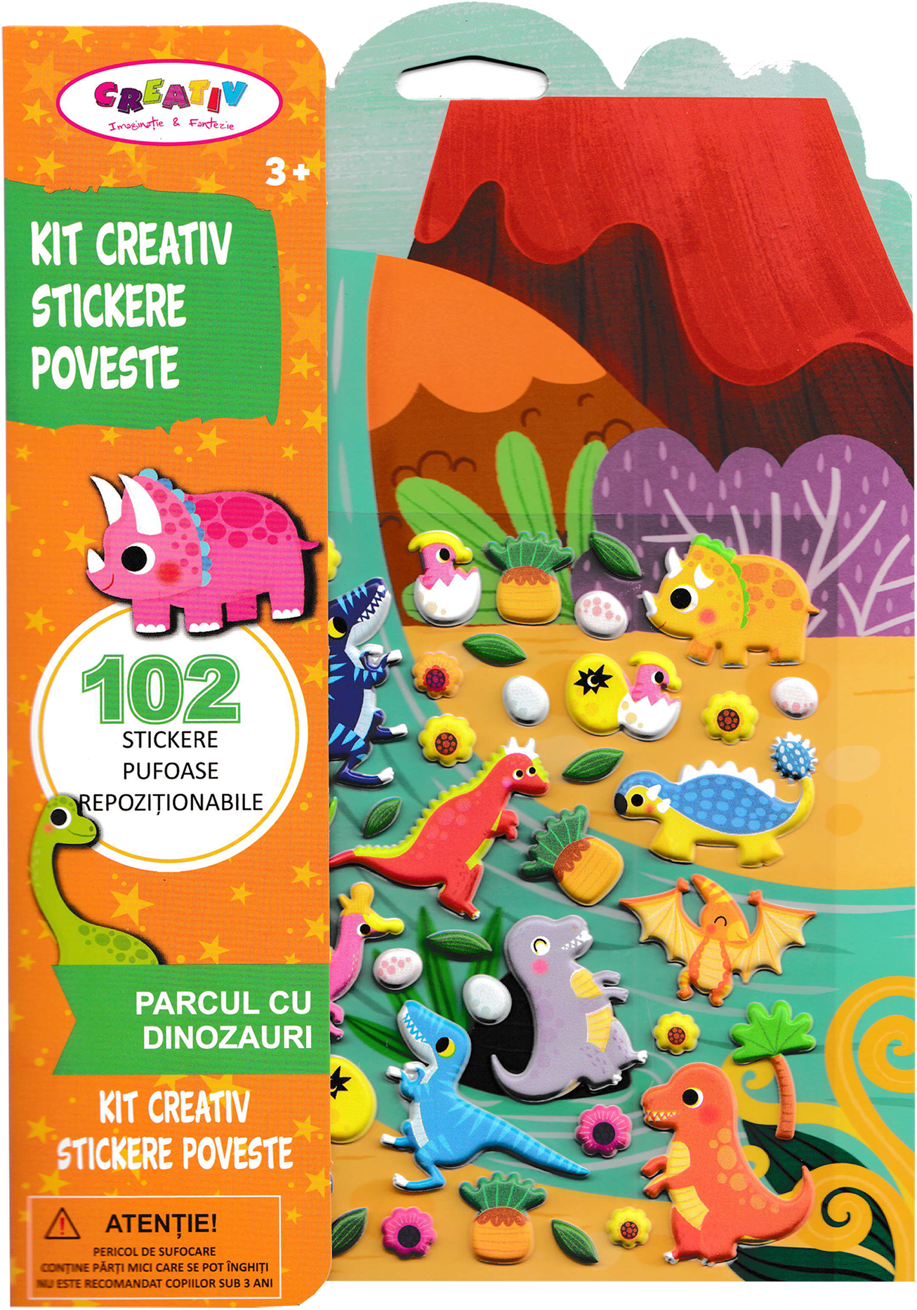 Kit creativ - Stickere poveste - Parcul cu dinozauri - Sav Com