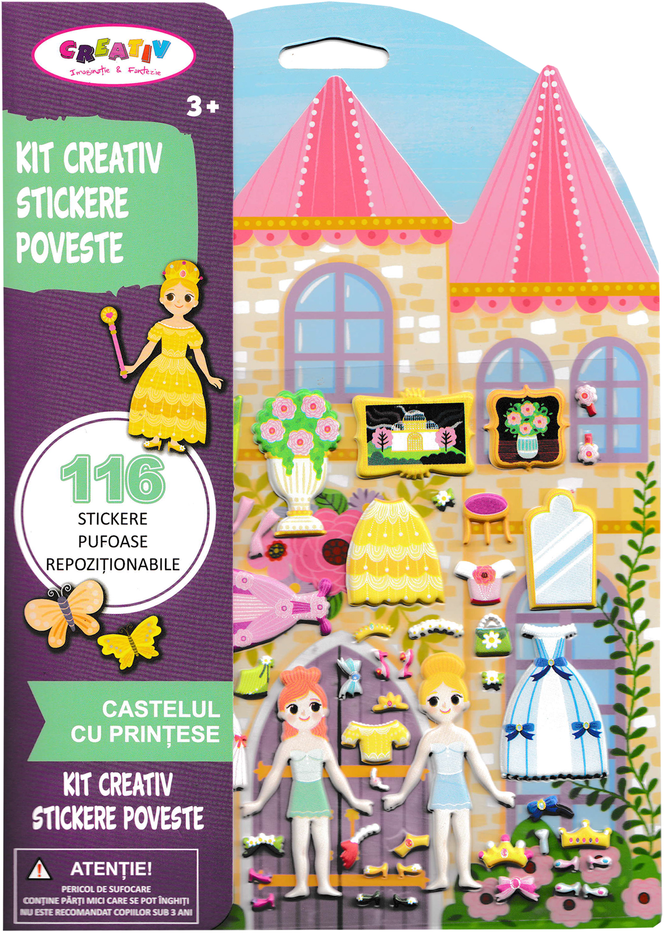 Kit creativ - Stickere poveste - Castelul cu printese - Sav Com
