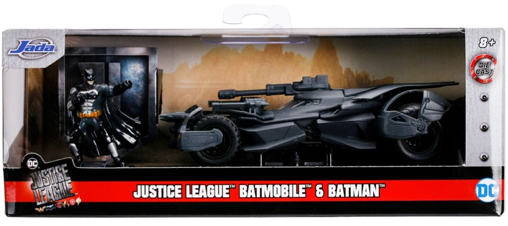 Set masina si figurina - DC Justice League: Batmobile & Batman - Jada Toys