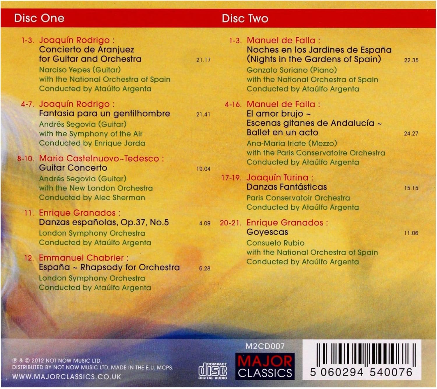 Espana - National Orchestra Of Spain, Ataulfo Argenta, London Symphony ...