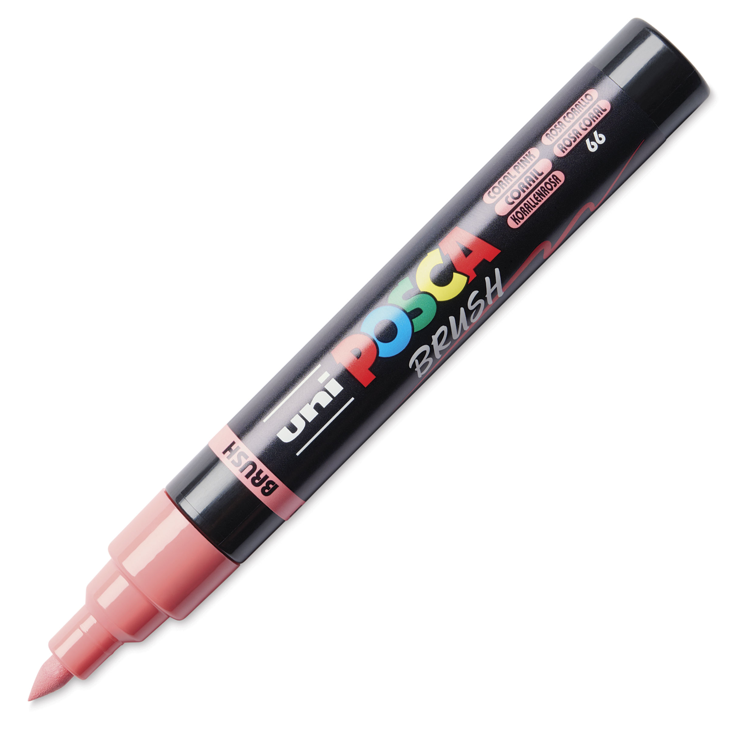Marker - Varf pensula - Roz Corai - Uniball