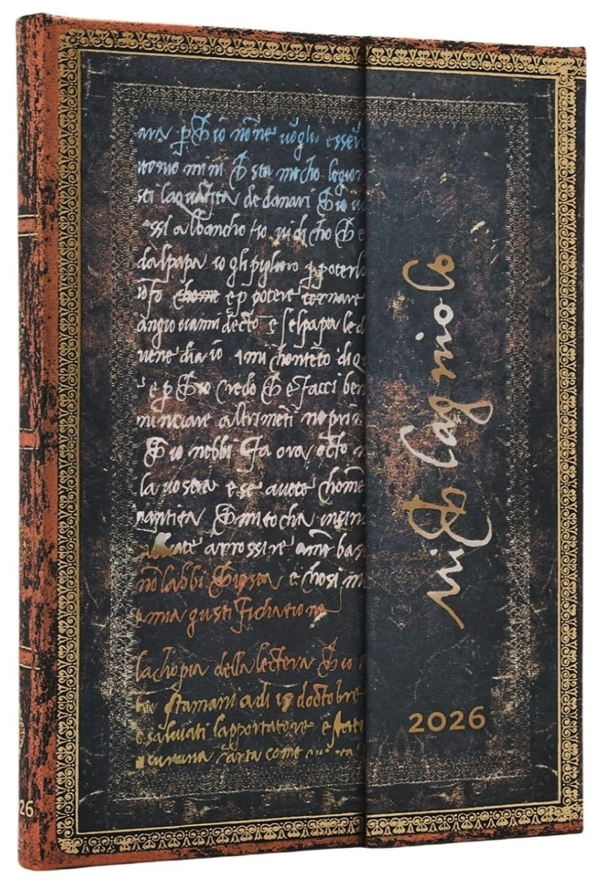 Agenda 2026 - Paperblanks - Michelangelo, Handwriting (Embellished ...