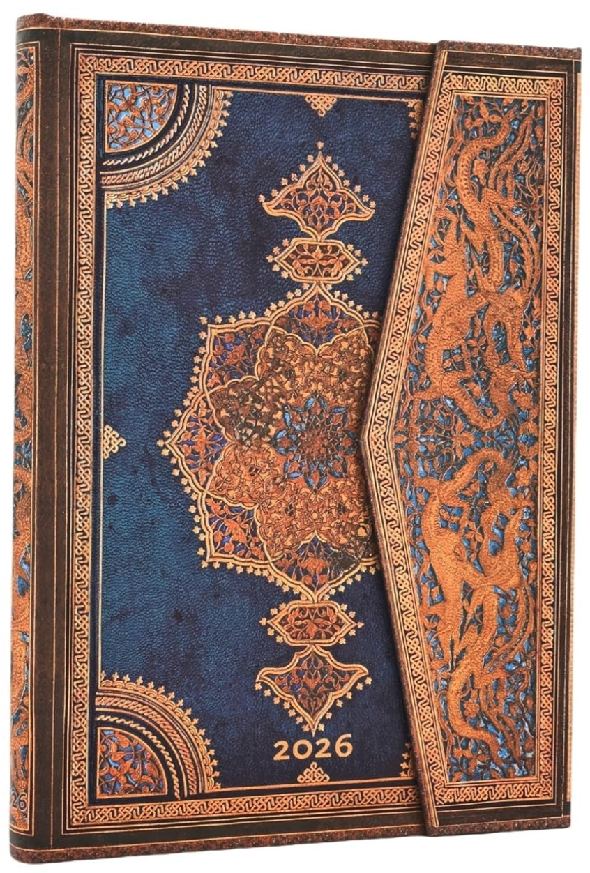Agenda 2026 - Paperblanks - Safavid Indigo (Safavid Binding Art) - Midi ...